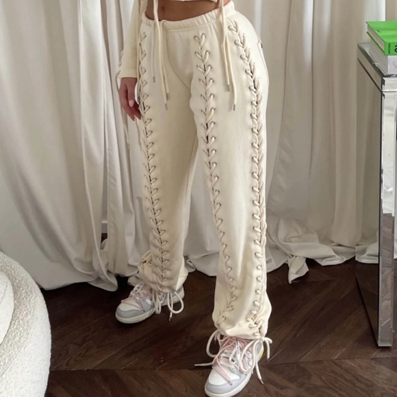 Hidden Cult | Pants & Jumpsuits | Hidden Cult Wynn Laced Up Joggers In ...